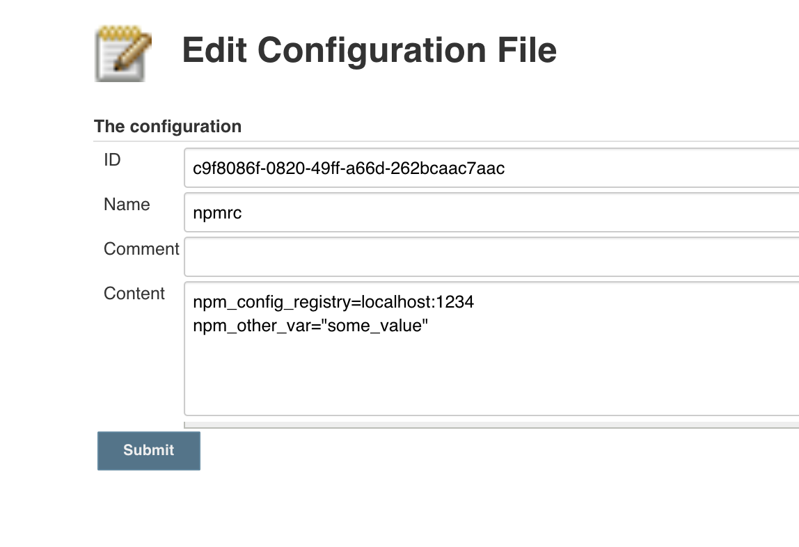How To Use A Custom Config File Provider