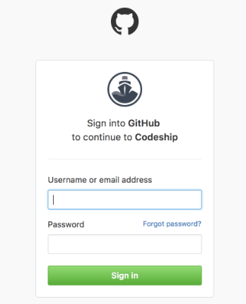 Signing up for a new CloudBees CodeShip account